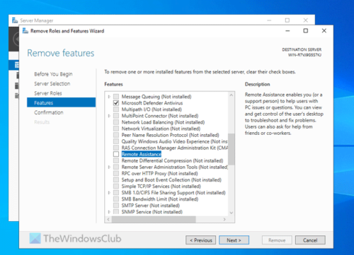 Enable, disable, set up, use Remote Assistance in Windows Server