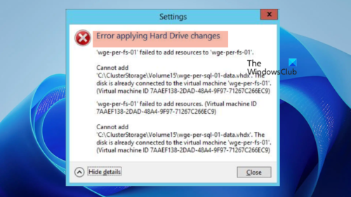 Error applying Virtual Switch Properties changes in Hyper-V