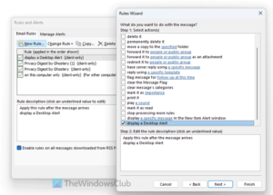 How to get Notifications for Subfolders in Outlook