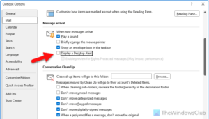 How to get Notifications for Subfolders in Outlook