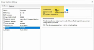 How to use Host Configured Printer on VMware Workstation VM