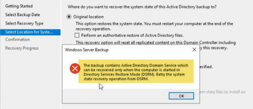 How to backup and restore Active Directory in Windows Server