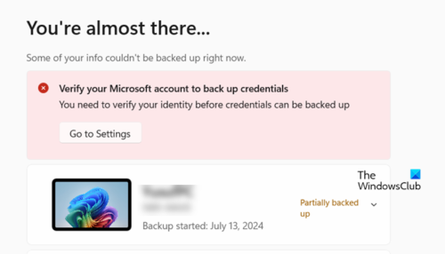 How to use Windows Backup app in Windows 11