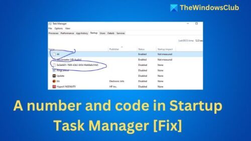A number and code in Startup Task Manager [Fix]