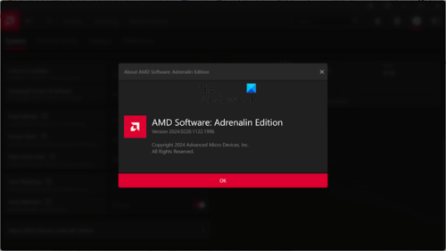 The version of AMD software you have launched is not compatible