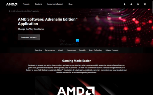 The version of AMD software you have launched is not compatible
