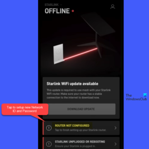 Can't connect to Starlink Network from PC or Laptop