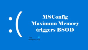 MSConfig Maximum Memory triggers BSOD or Resets to 0 [Fix]