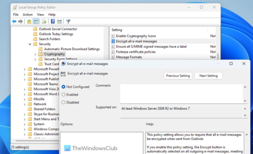 Microsoft Outlook cannot sign or encrypt this message Microsoft Outlook cannot sign or encrypt this message