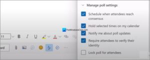 How to use Outlook Scheduling Poll feature to schedule meetings