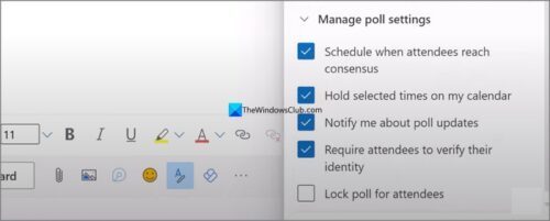 How to use Outlook Scheduling Poll feature to schedule meetings