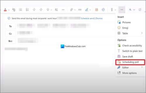 How to use Outlook Scheduling Poll feature to schedule meetings