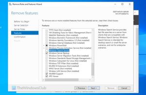 Enable or disable Windows Search service in Windows Server