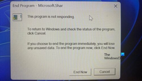 End Program Microsoft.Shar error when shutting down [Fix]