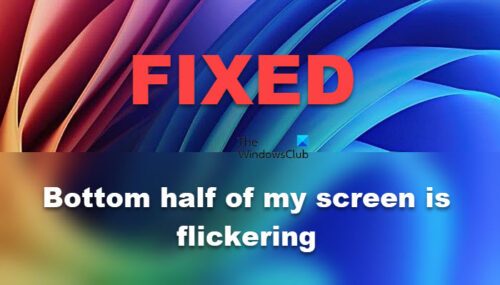 Bottom half of my screen is flickering in Windows 11