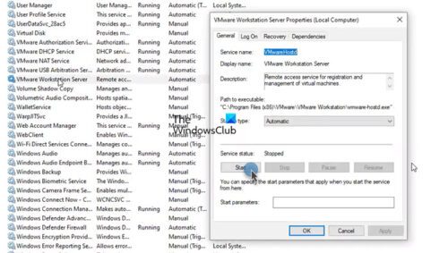 Failed to connect pipe to virtual machine VMware Workstation error