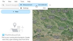 How to use Google Earth within Browser to measure Distance?