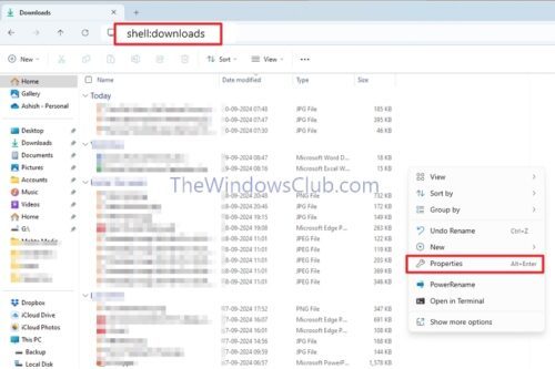 Downloads folder missing in Windows 11; How to restore?