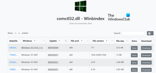 COMCTL32.dll missing or not found on Windows 11