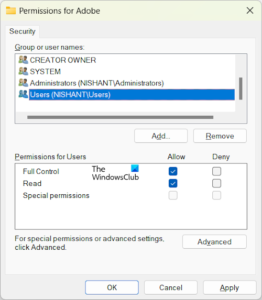 Error writing the value's new contents in Registry in Windows 11