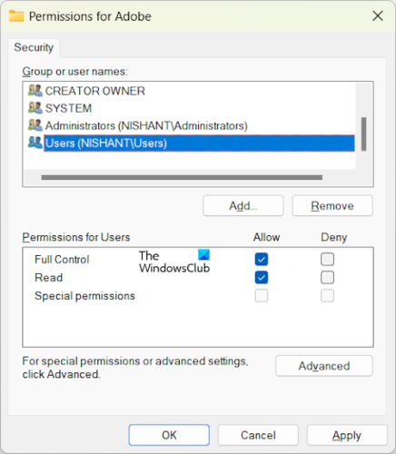 Error writing the value's new contents in Registry in Windows 11