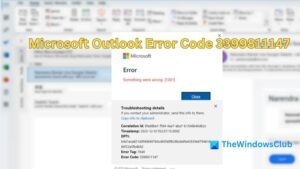 Fix Outlook Error Code 3399811147, Error Tag 7ita9