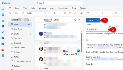 How to schedule or delay sending an Email in Outlook