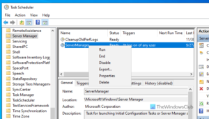 How to disable Server Manager at startup on Windows Server