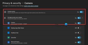 Camera is reporting that it is blocked or turned off in Windows 11
