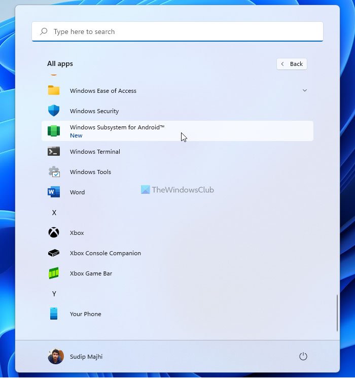 Install Windows Subsystem for Android (WSA) on Windows 11