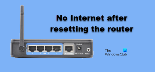 No Internet after resetting the router [Fix]