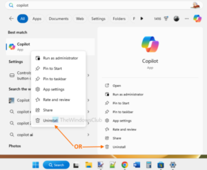 How to Uninstall or Disable Copilot in Windows 11?
