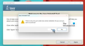 Unable to install Java; There are errors in the following switches