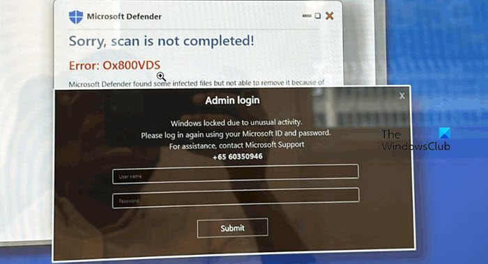 Windows Defender Security warning Computer locked Windows Defender Security warning Computer locked