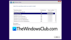 Can't choose Windows version or edition during installation