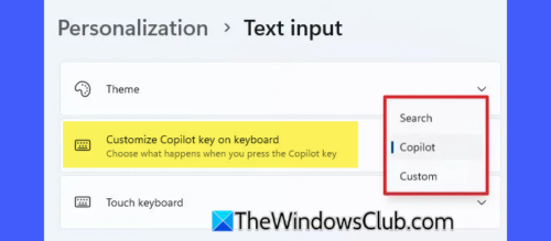 How to change Copilot Key action in Windows 11
