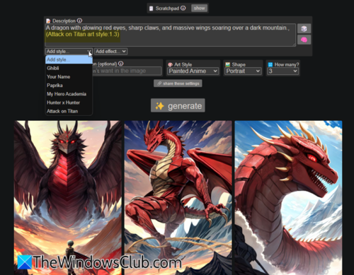 How to use Perchance AI image, video and story generator