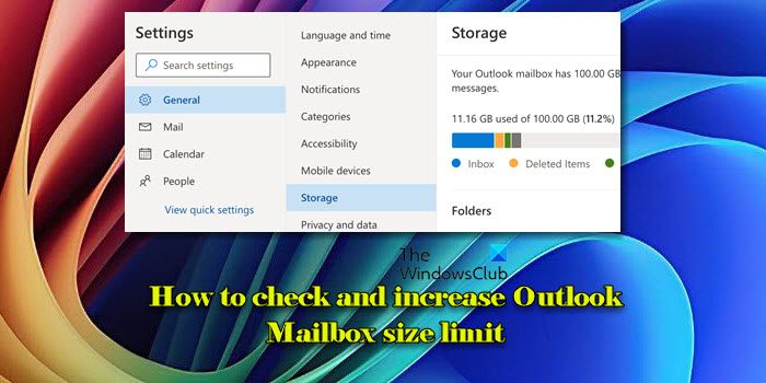 How to check and increase Outlook Mailbox size limit How to check and increase Outlook Mailbox size limit