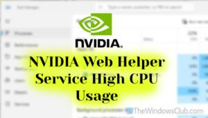 NVIDIA Web Helper Service high CPU usage in Windows 11