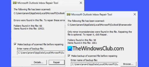 Unknown error 0x8000ffff in Outlook