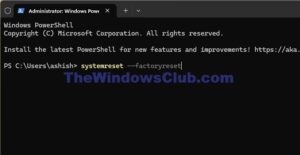 Systemreset.exe is not working or missing in Windows 11