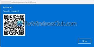 How to display the WiFi QR code in Windows 11