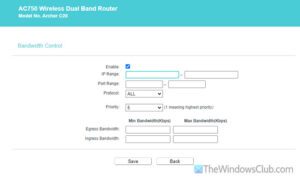 How to control Bandwidth in Router
