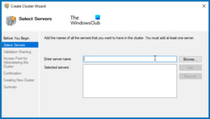 Install and configure Failover Cluster in Windows Server