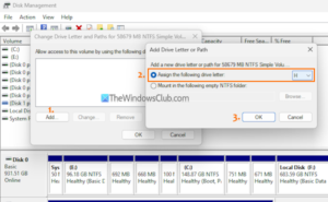 How to dismount a volume in Windows 11 and mount it back?