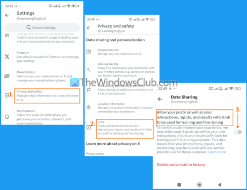 Stop X (Twitter) from using your data to train AI Grok