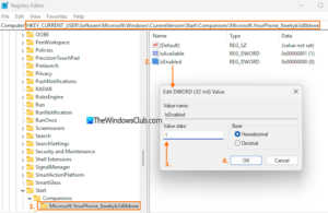 Hide or Show Phone Link Sidebar on Start Menu in Windows 11