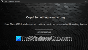 Windows cannot find AMD Software Installer