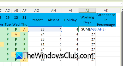 How to make an Attendance Sheet in Excel