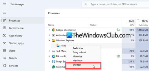 We could not copy the content to the clipboard, it is in use by another ...
